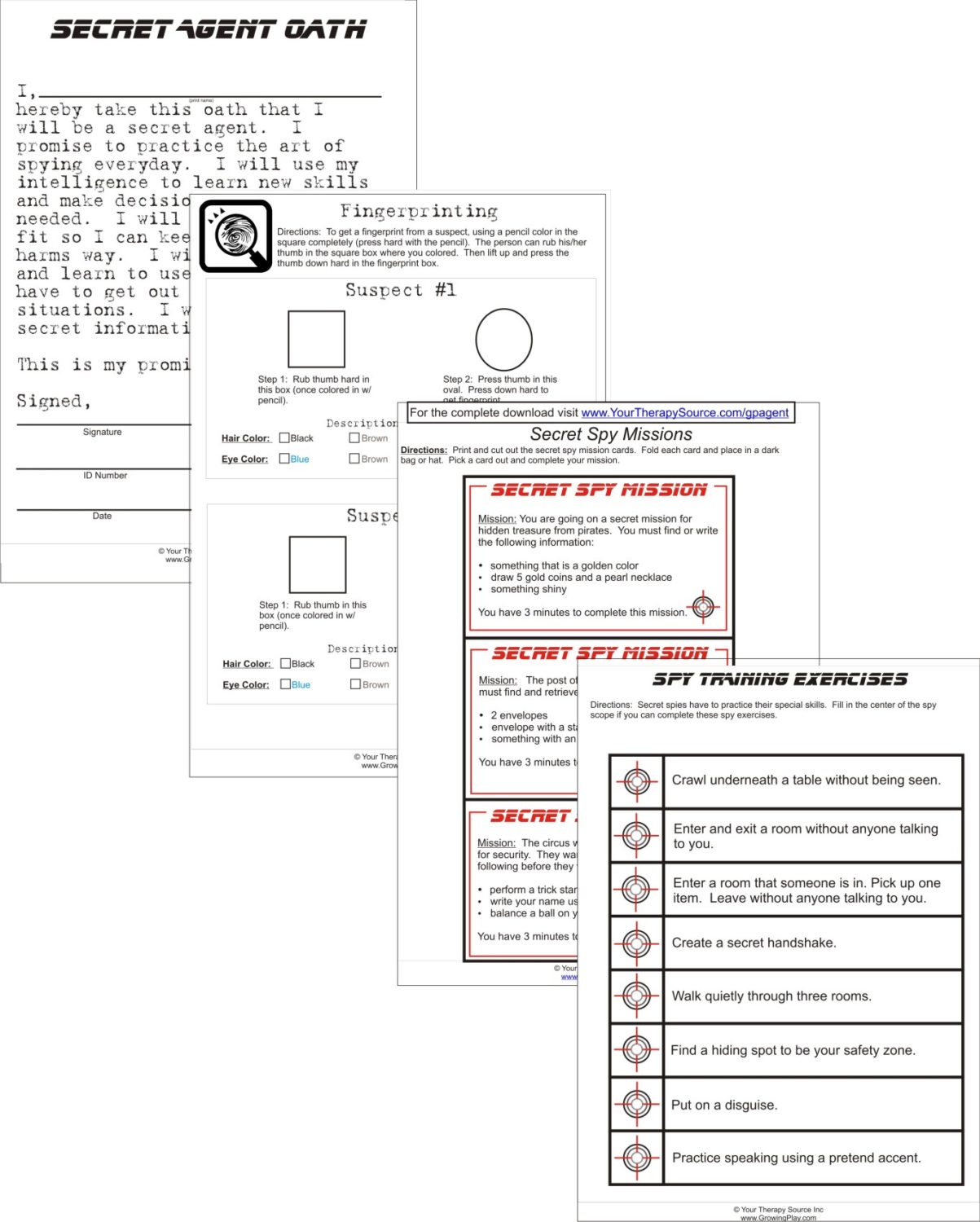 Secret Agent Pretend Play - Growing Play