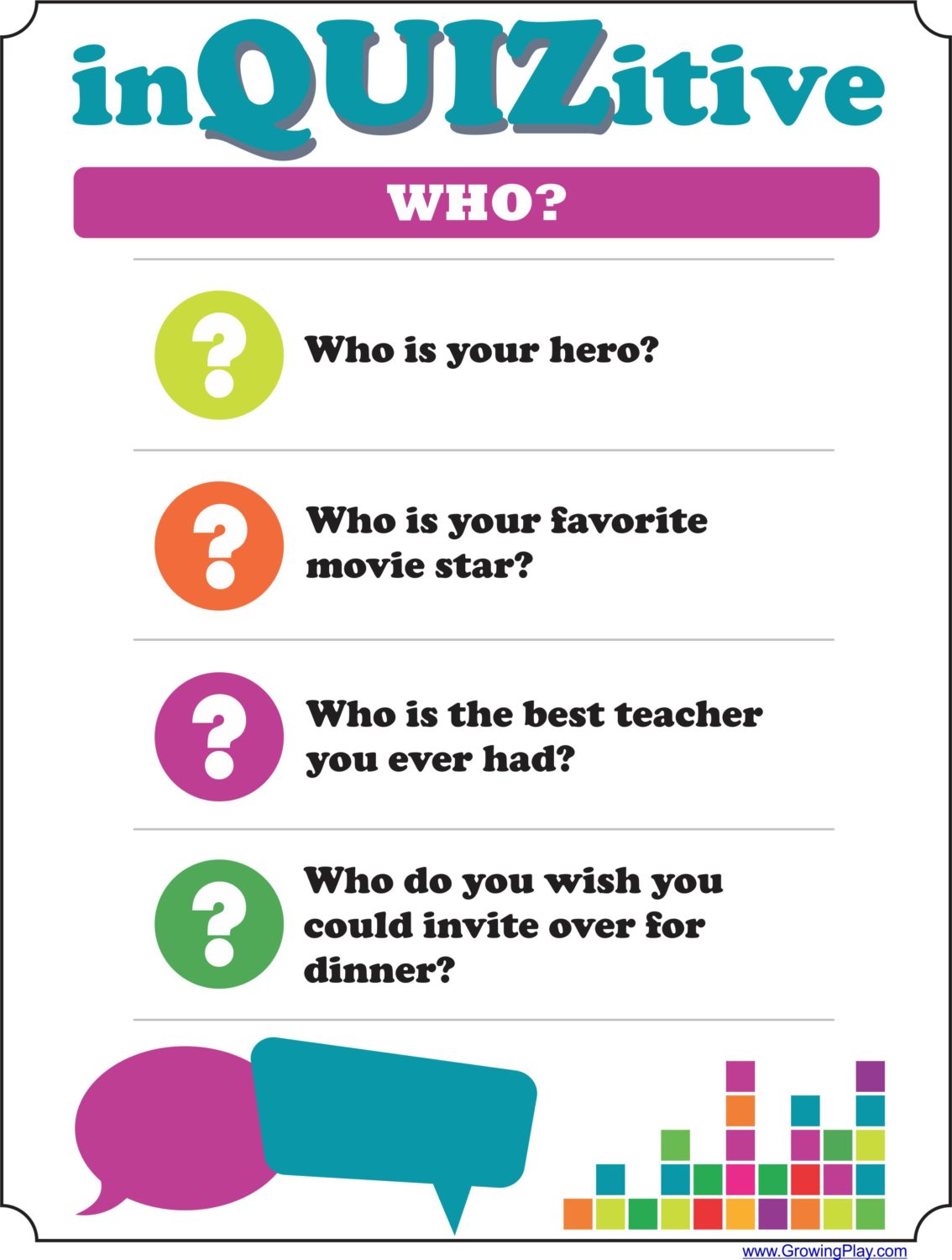 inQUIZitive Questions Challenge Day 2 - Growing Play