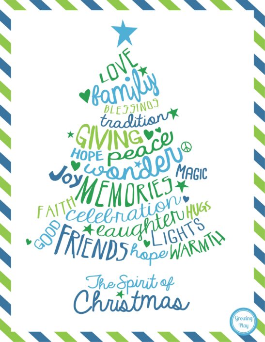 Spirit of Christmas Poster - Growing Play