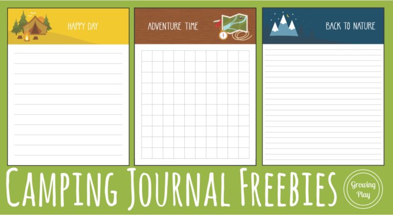 Camping Journal Free Printables - Growing Play