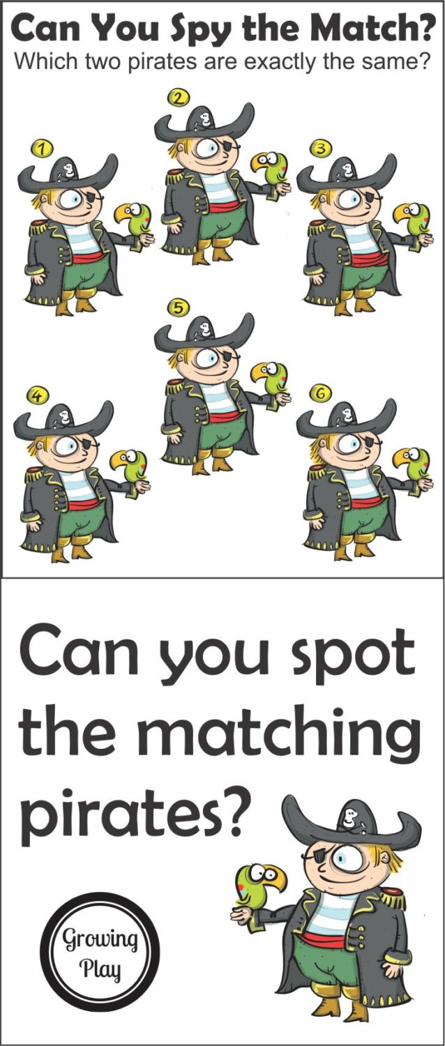 Can You Spy the Pirate Matching Puzzle - Growing Play