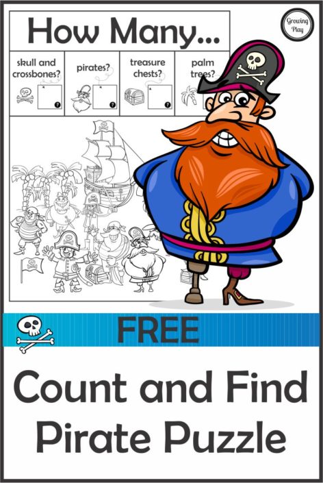 How Many - Find and Count Pirate Puzzle - Growing Play