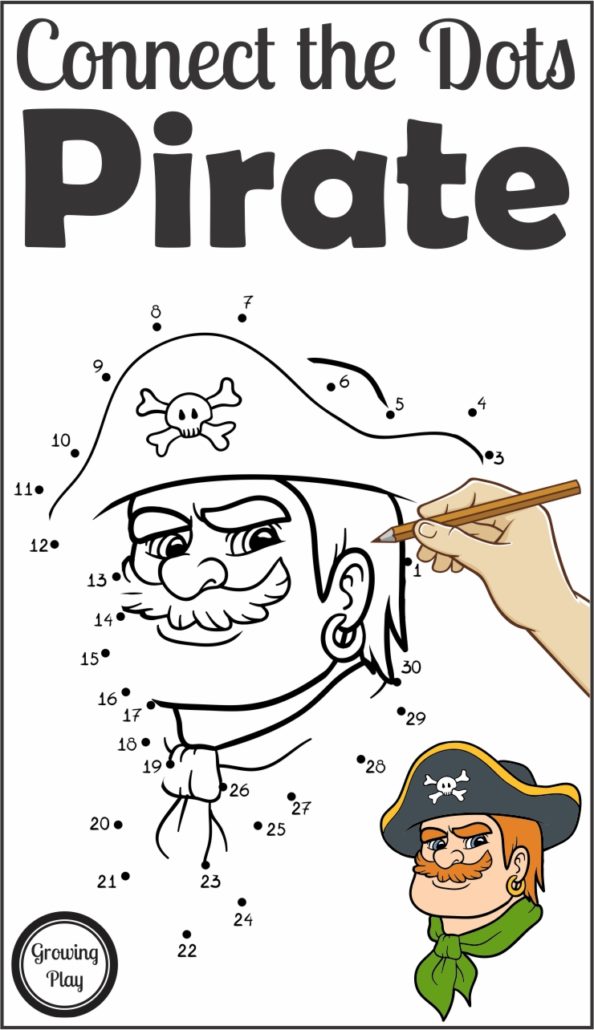 Pirate Connect the Dots - Free Printable from Growing Play - Growing Play