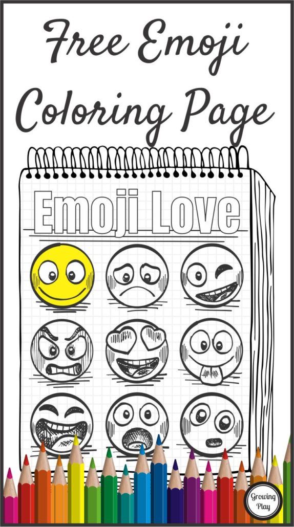 Emoji Coloring Page Free from Growing Play - Growing Play