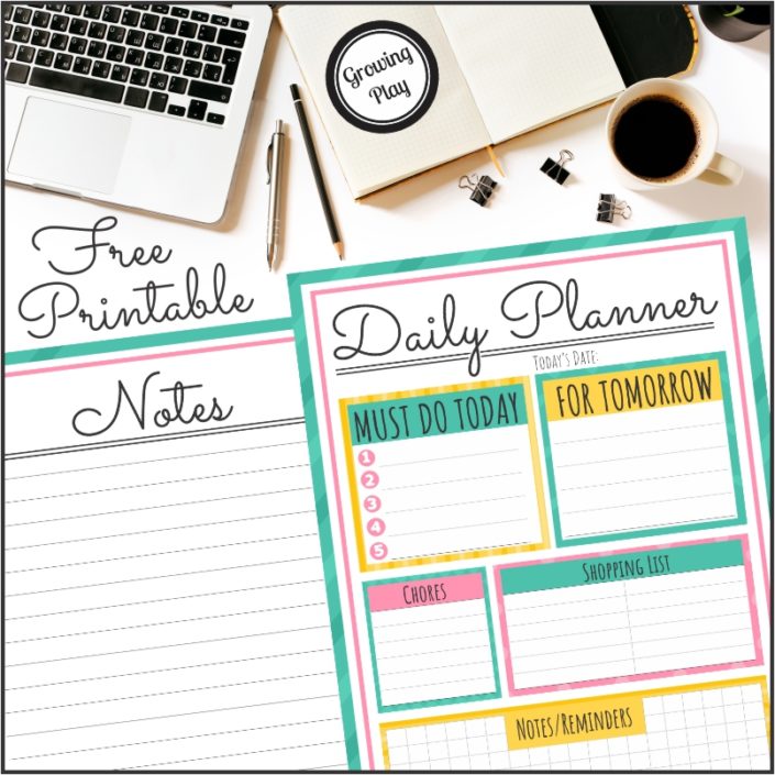 Get Organized with a Daily Planner - Growing Play