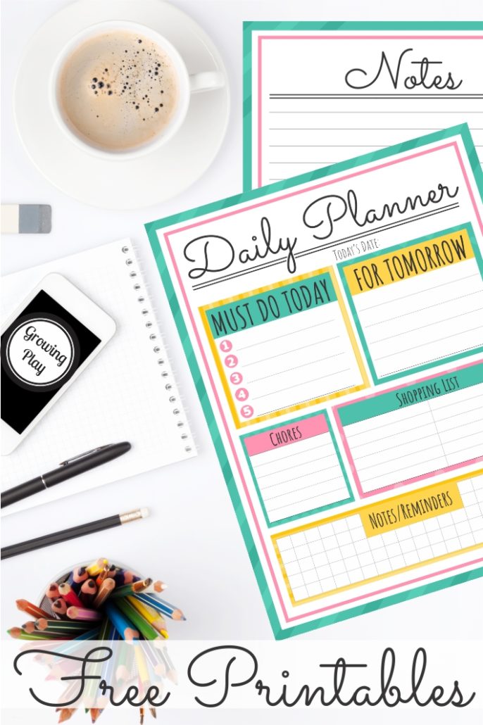 Get Organized with a Daily Planner - Growing Play