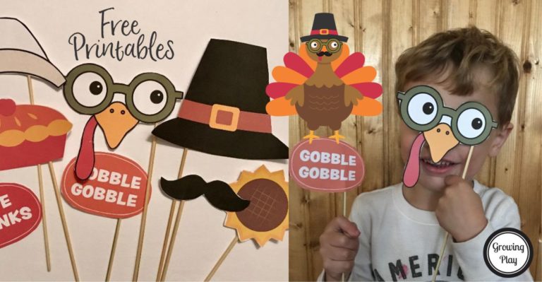 Thanksgiving Photo Booth Props - Growing Play