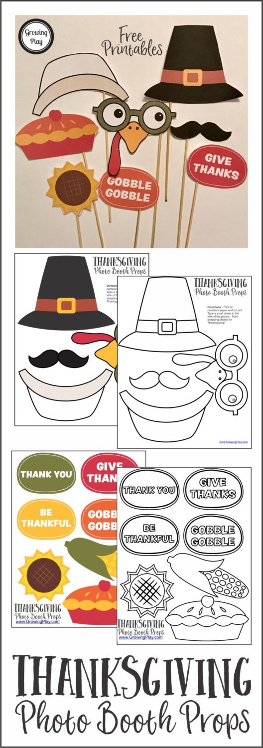 Thanksgiving Photo Booth Props - Growing Play