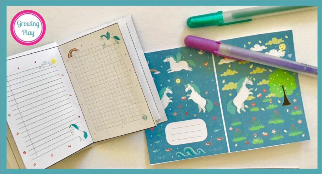 Unicorn Mini Journal - Free Printable - Growing Play
