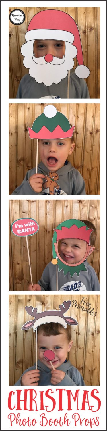 Christmas Photo Booth Props - Freebie! - Growing Play