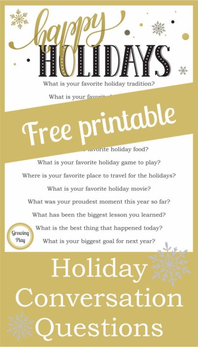 Holiday Conversation Questions - Growing Play