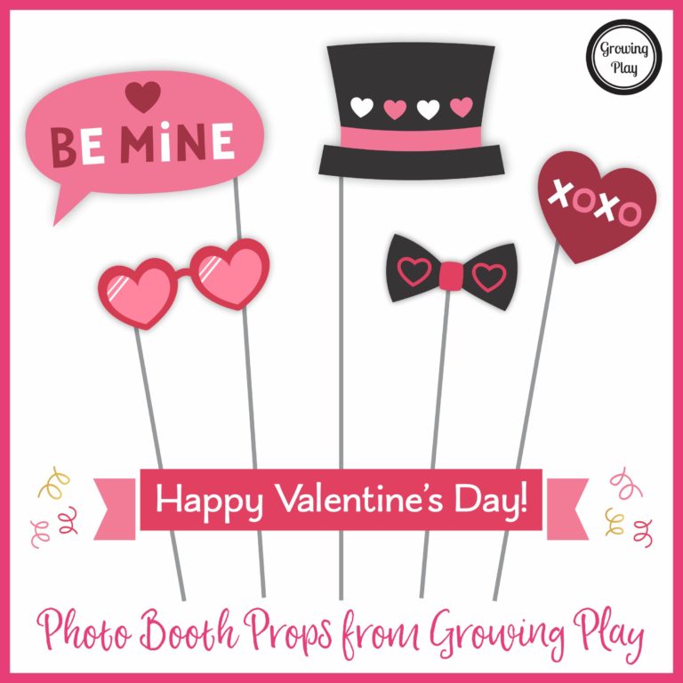 Valentine's Day Photo Booth Props - Growing Play