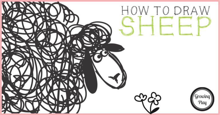 How to Draw Sheep - Free Printable - Growing Play