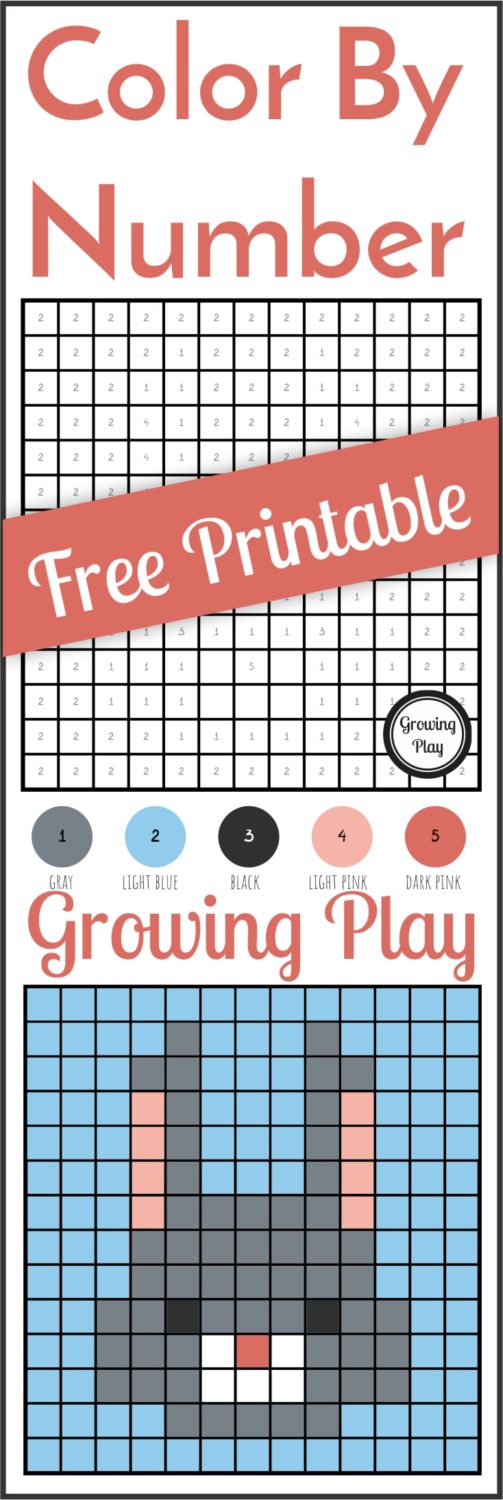 Color-By-Number-Rabbit-by-Growing-Play - Growing Play