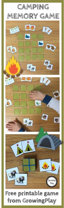 Camping Memory Game - Free Camping Game to Print and Play - Growing Play