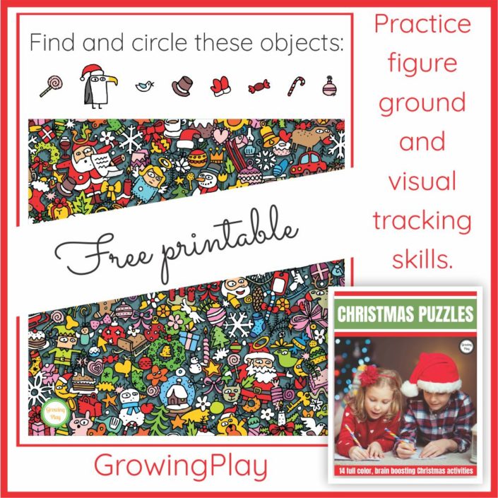 Look and Find Christmas Free Printable - Growing Play