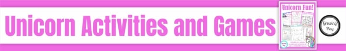 Unicorn Activity Sheet PDF Freebie - Growing Play