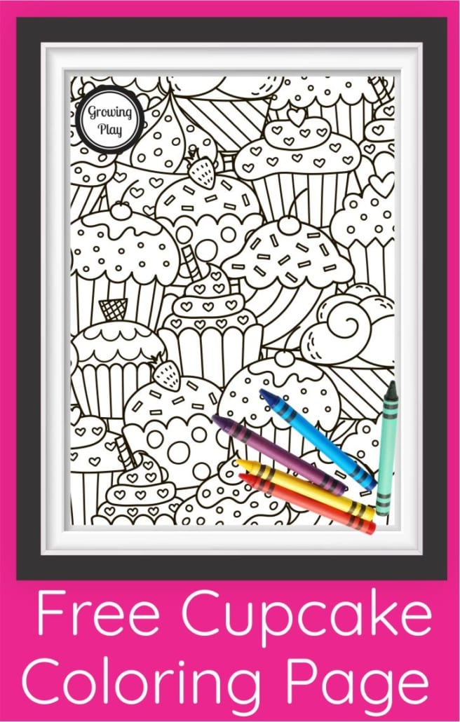 Cute Cupcake Coloring Page PDF - Free Printable! - Growing Play