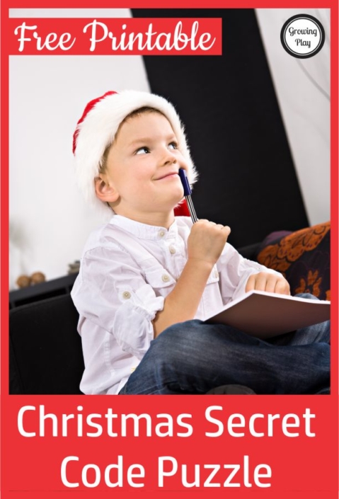 Christmas Secret Code Worksheet - Free Printable - Growing Play