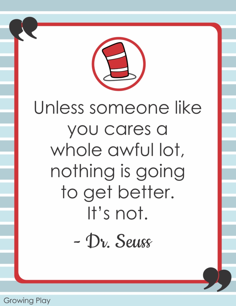 10 Dr. Seuss Inspirational Quotes - Growing Play
