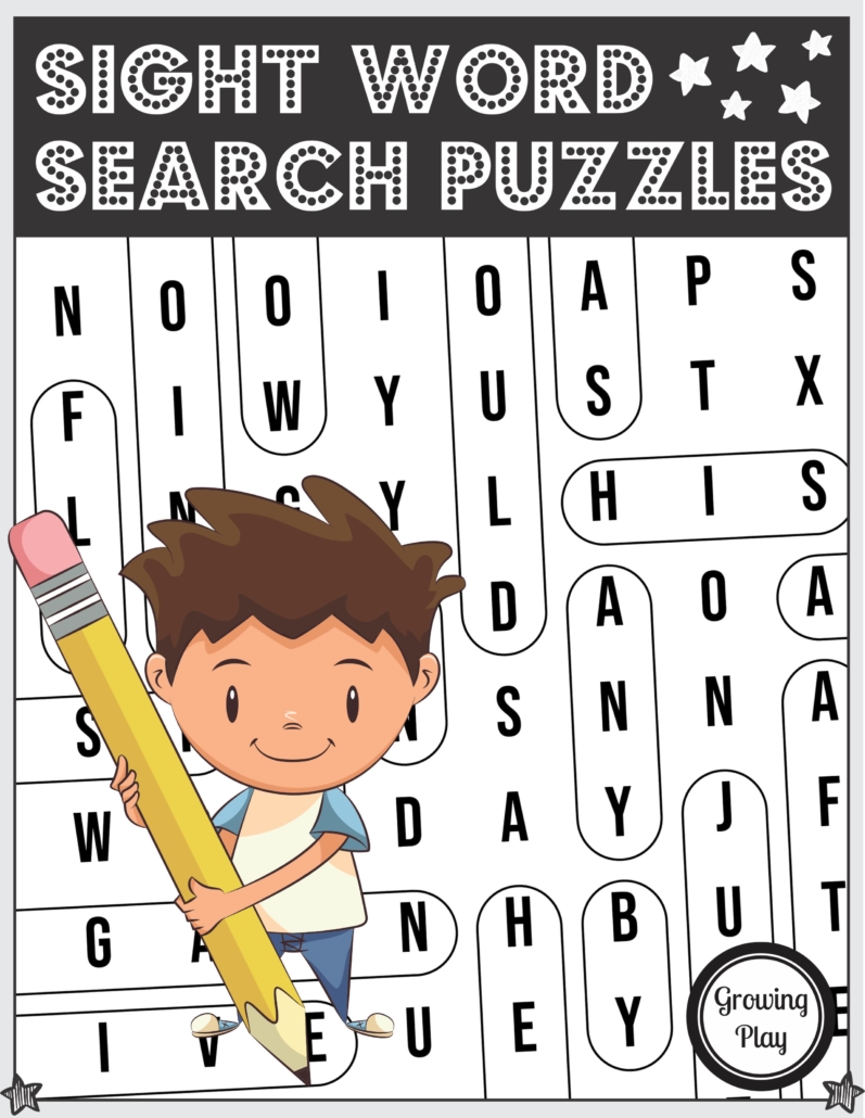 Sight Word Search Puzzles - Growing Play