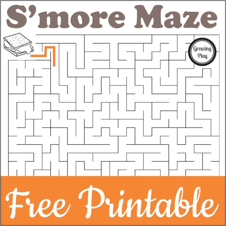 Camping Maze Printable - FREE - Growing Play