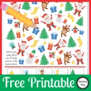I Spy Christmas Puzzle - Free Printable - Growing Play