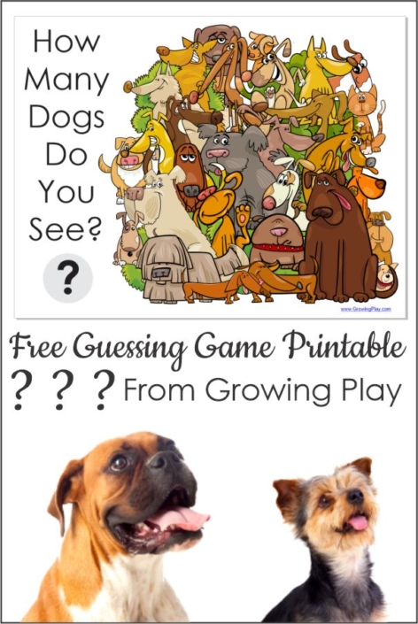 Dog Printable Guessing Game - Growing Play