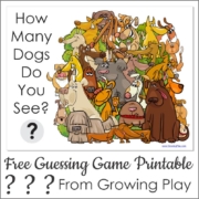 Dog Printable Guessing Game - Growing Play