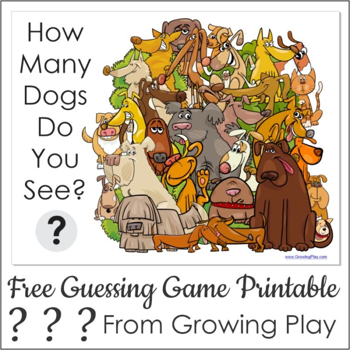 Dog Printable Guessing Game - Growing Play