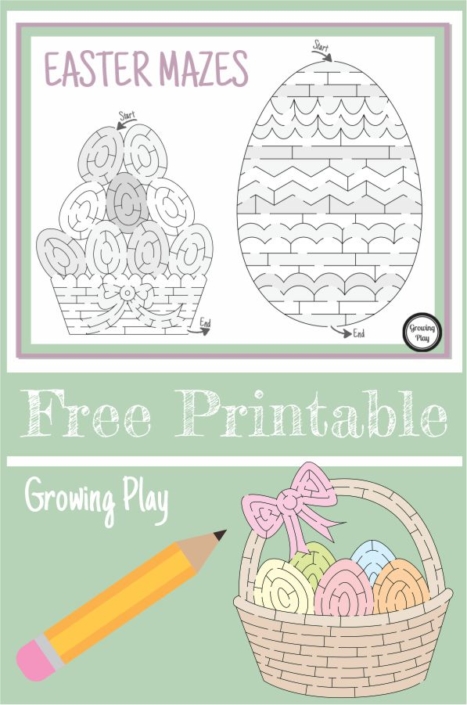 Easter Maze PDF Freebie - Growing Play
