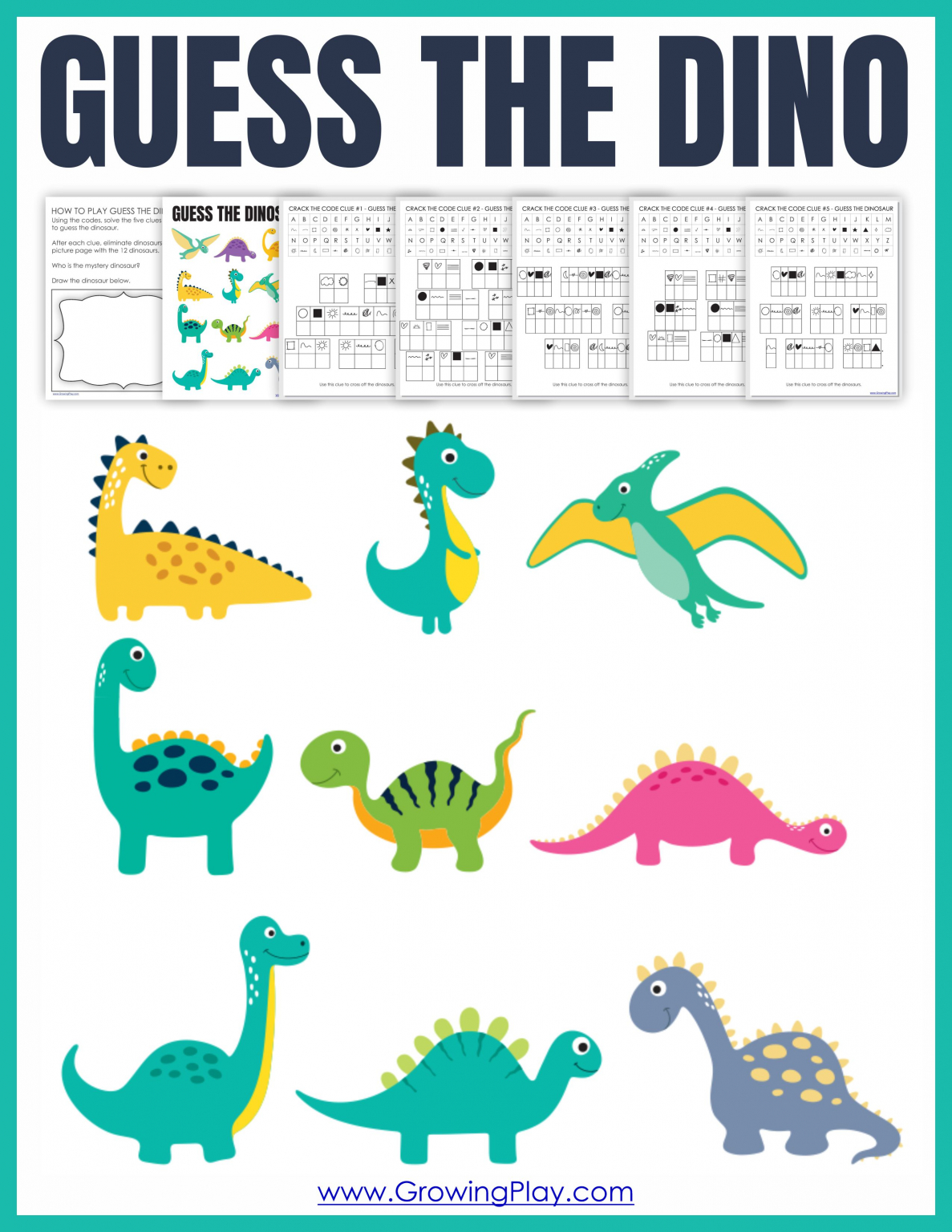 Dinosaur Puzzle Game - Growing Play