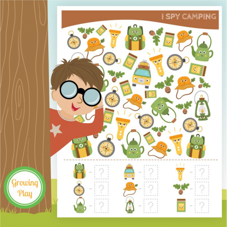 I Spy Camping Printable - Growing Play