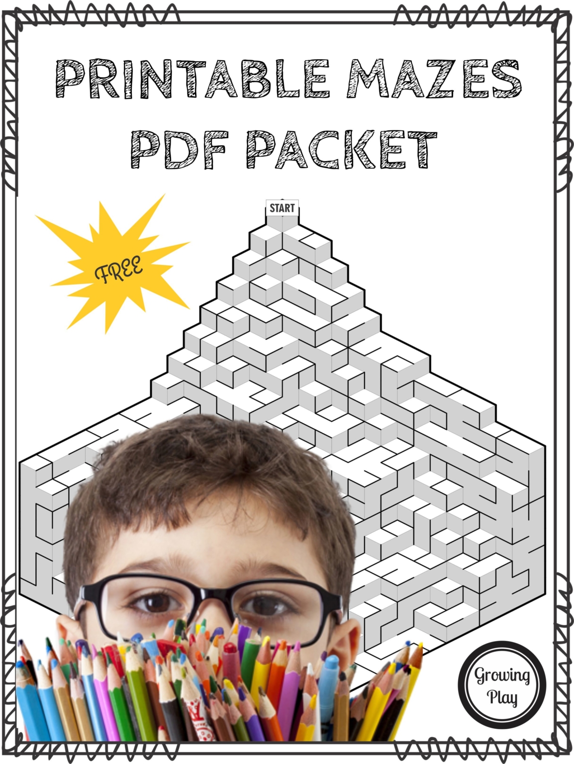 Printable Mazes PDF Packet - FREE - Growing Play