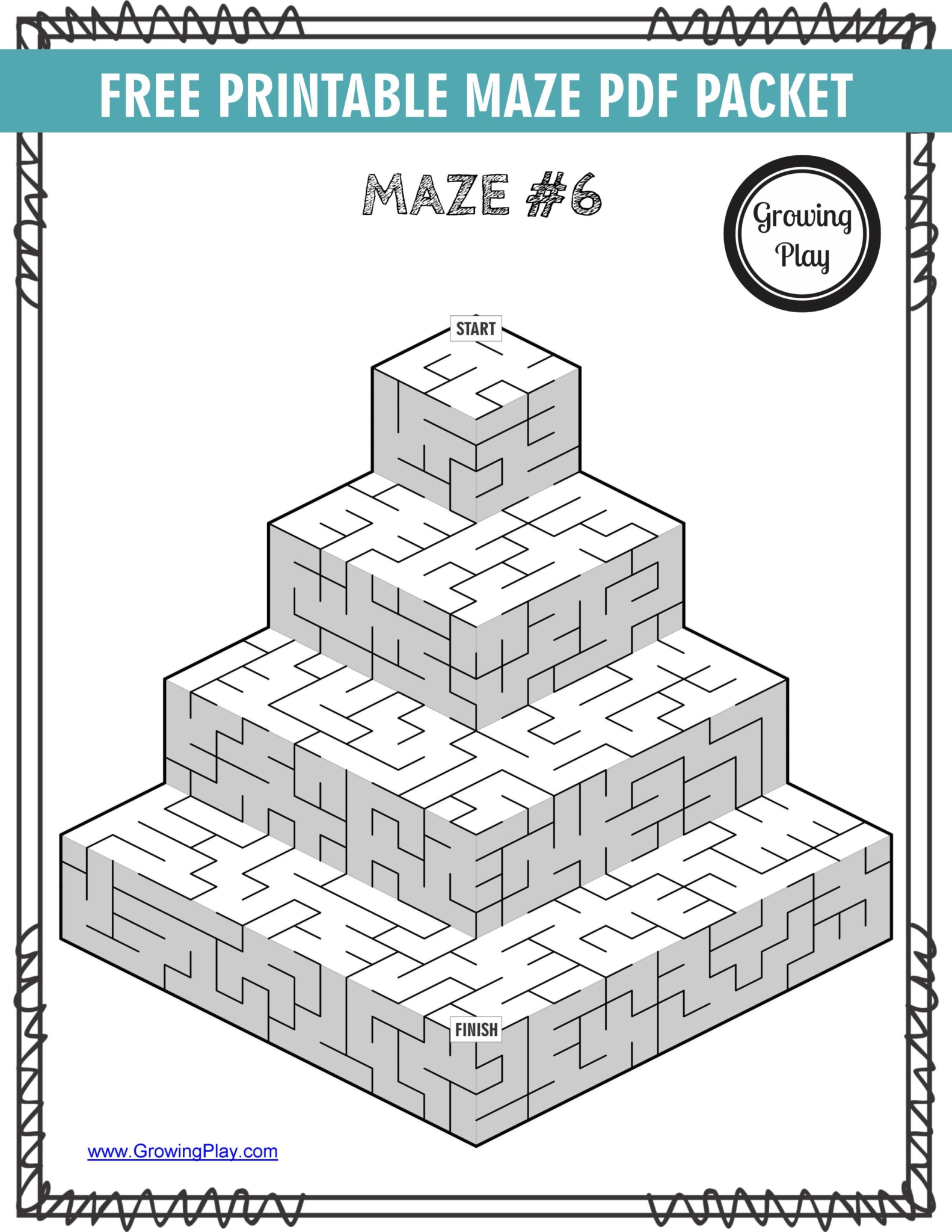 Printable Mazes PDF Packet - FREE - Growing Play
