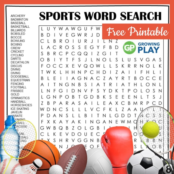 Sports Word Search - Growing Play