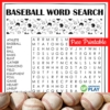 Baseball Word Search - FREE PDF - Growing Play