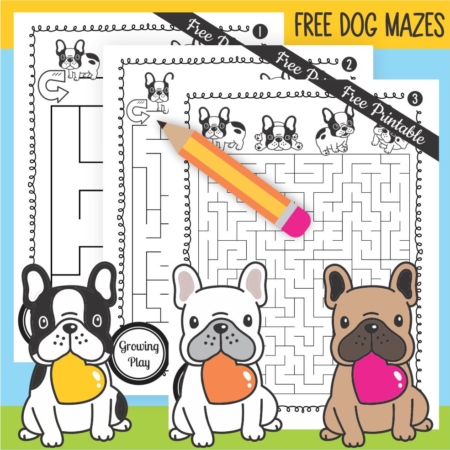 Dog Maze PDF Free Printable - Growing Play