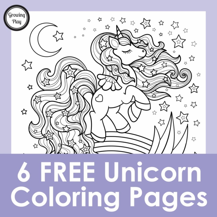 Fancy Unicorn Coloring Pages - FREE Printables - Growing Play