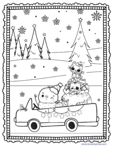 Christmas Cat Coloring Pages PDF - FREE Download - Growing Play