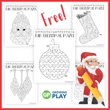 Christmas Maze Printable - Growing Play