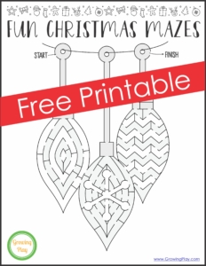 Christmas Maze Printable - Growing Play