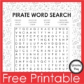 Pirate Word Search PDF Free Printable - Growing Play