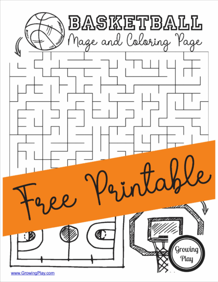 Basketball Mazes - Free Printables - Growing Play