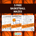 Basketball Mazes - Free Printables - Growing Play