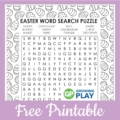 Easter Word Search Printable - FREE - Growing Play