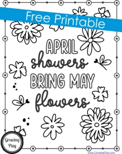 April Showers Coloring Pages - FREE - Growing Play