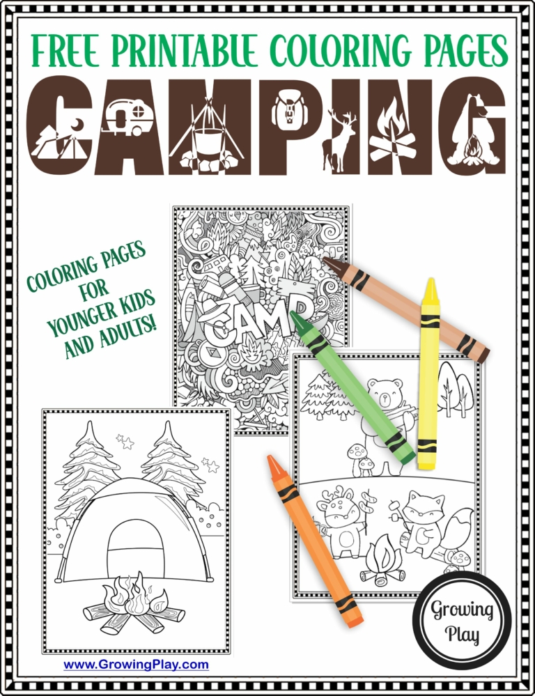 Free Camping Coloring Pages - Growing Play