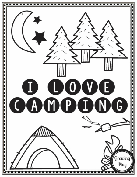 Free Camping Coloring Pages - Growing Play