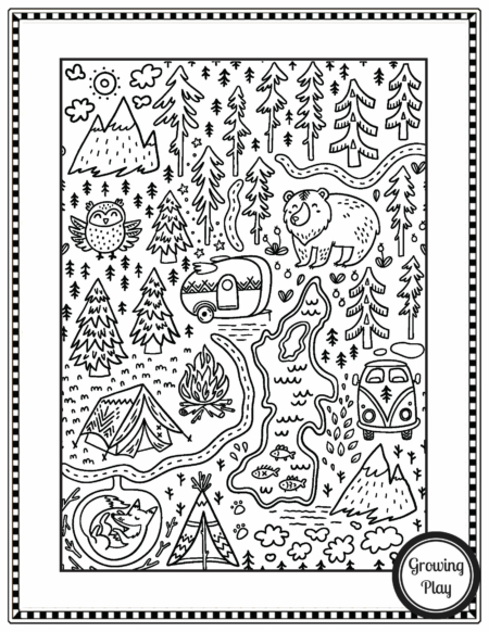 Free Camping Coloring Pages - Growing Play